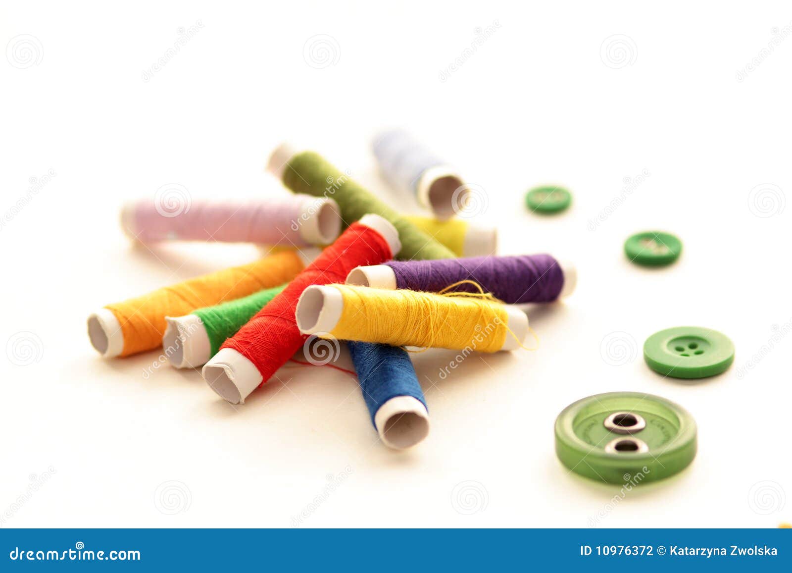 Threads and buttons stock photo. Image of clothes, tailor - 10976372