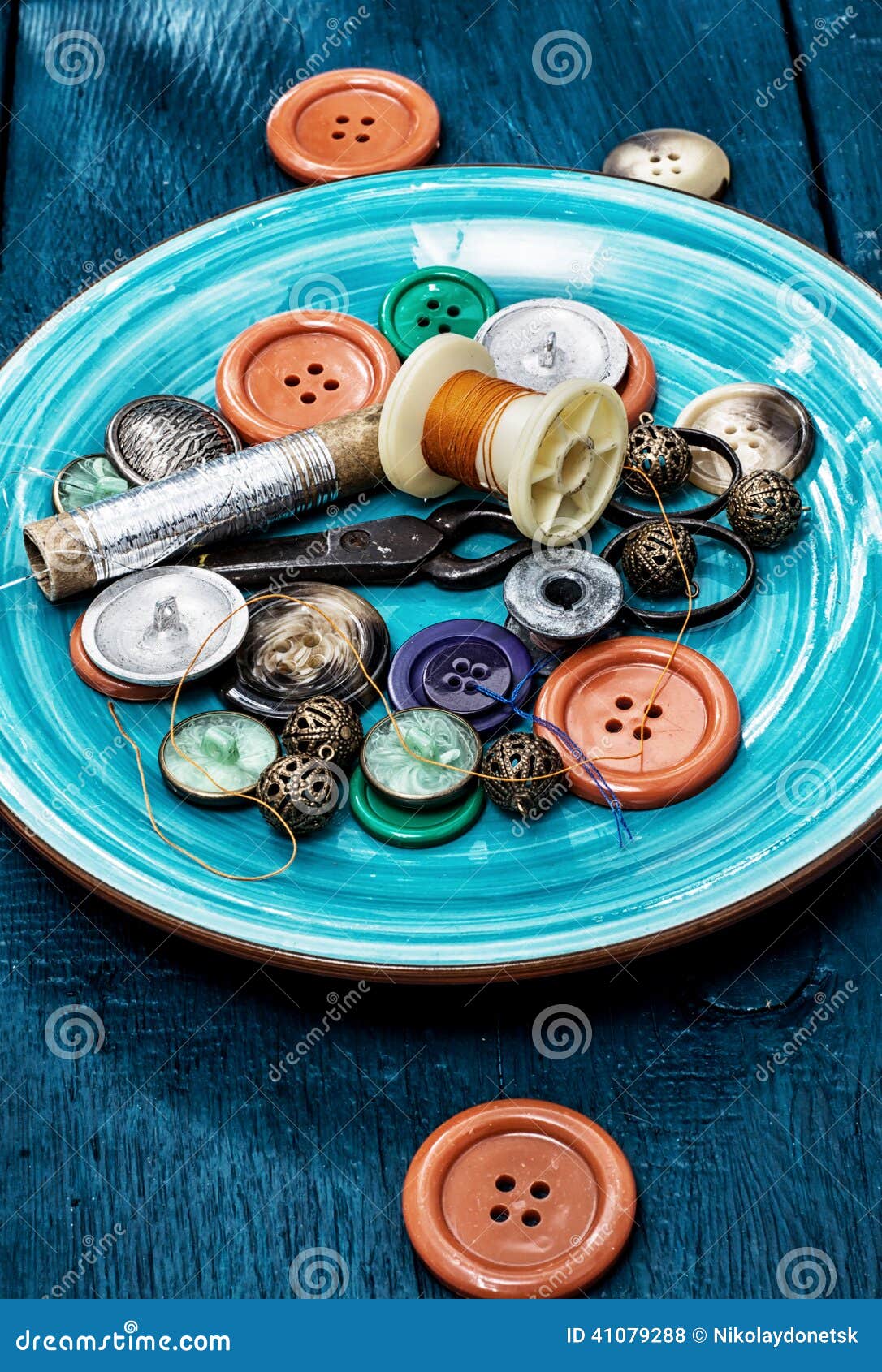 Threads and buttons stock photo. Image of string, fabric - 41079288