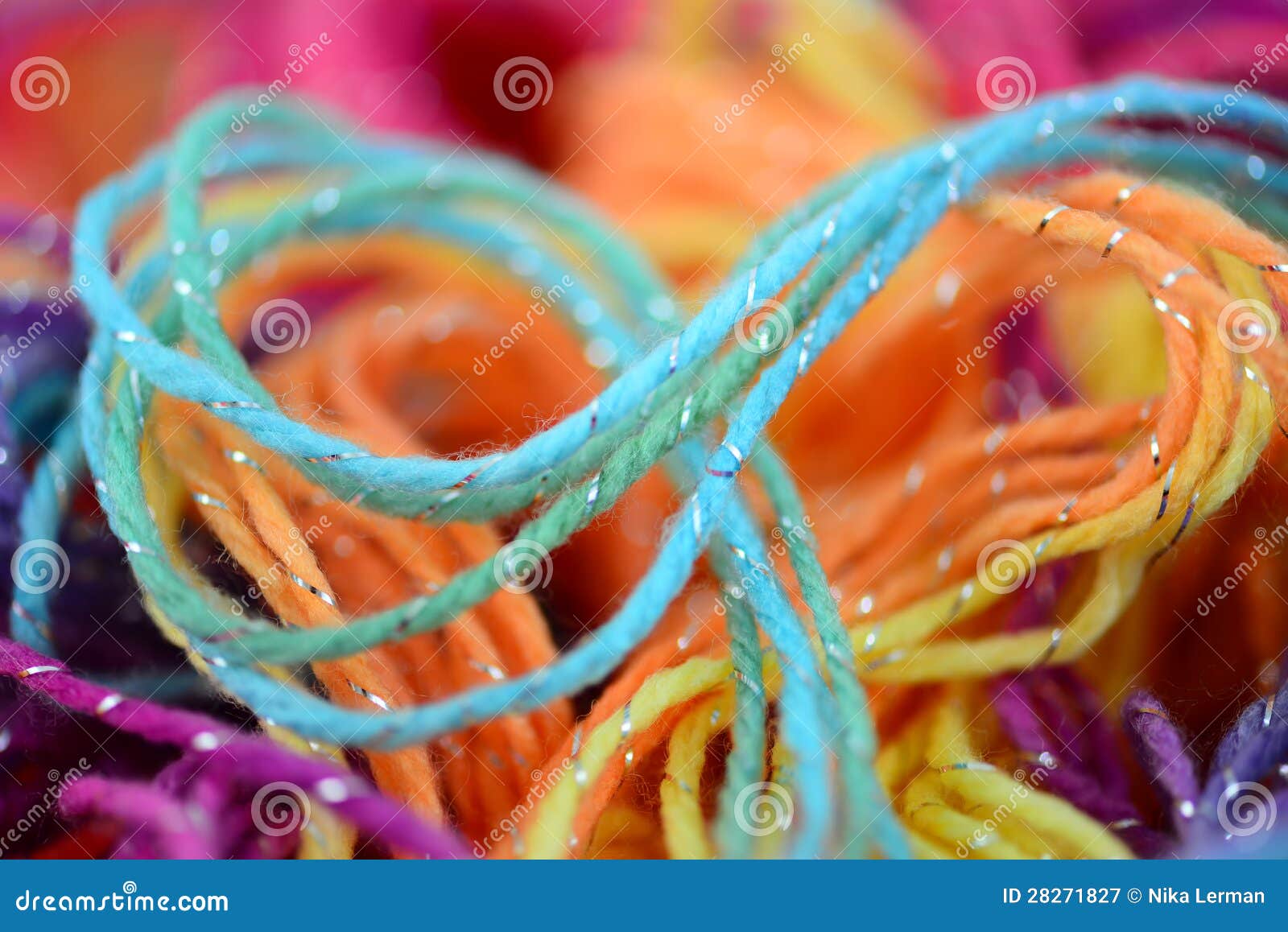 Threads close up stock image. Image of color, yarn, colourful - 28271827