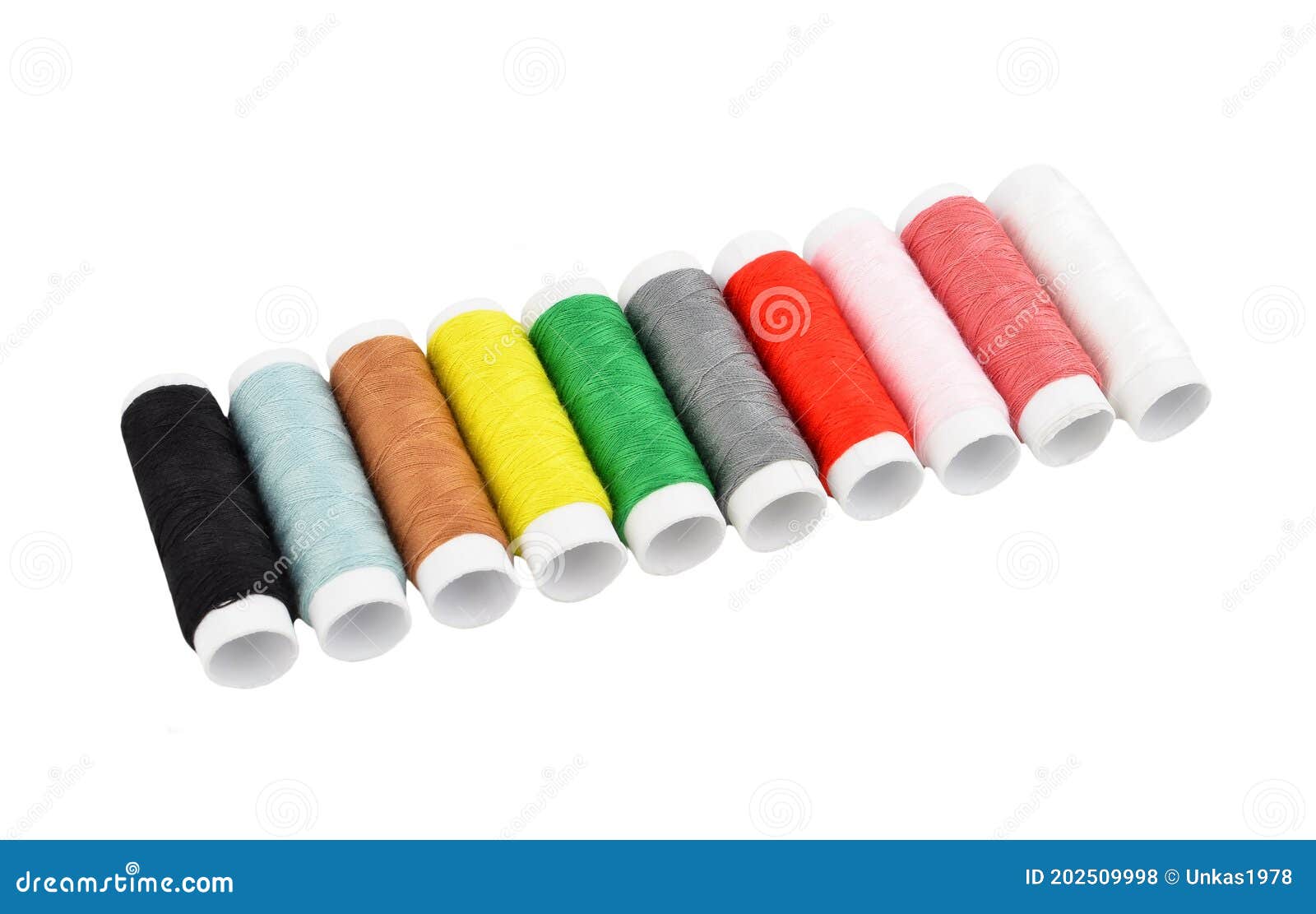 Threads on white backround stock photo. Image of roll - 202509998