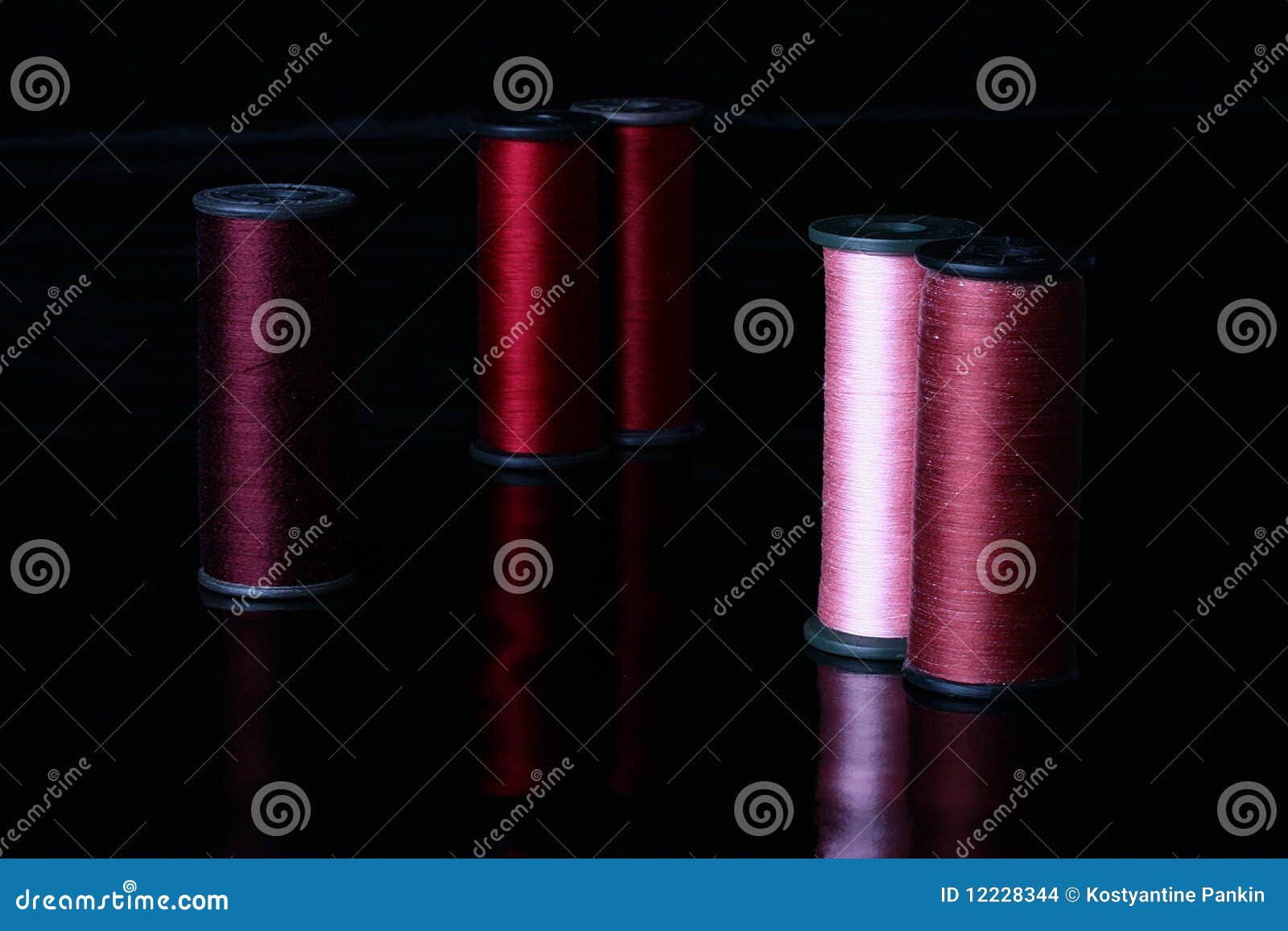 Threads on coils stock photo. Image of metal, retro, needlework - 12228344