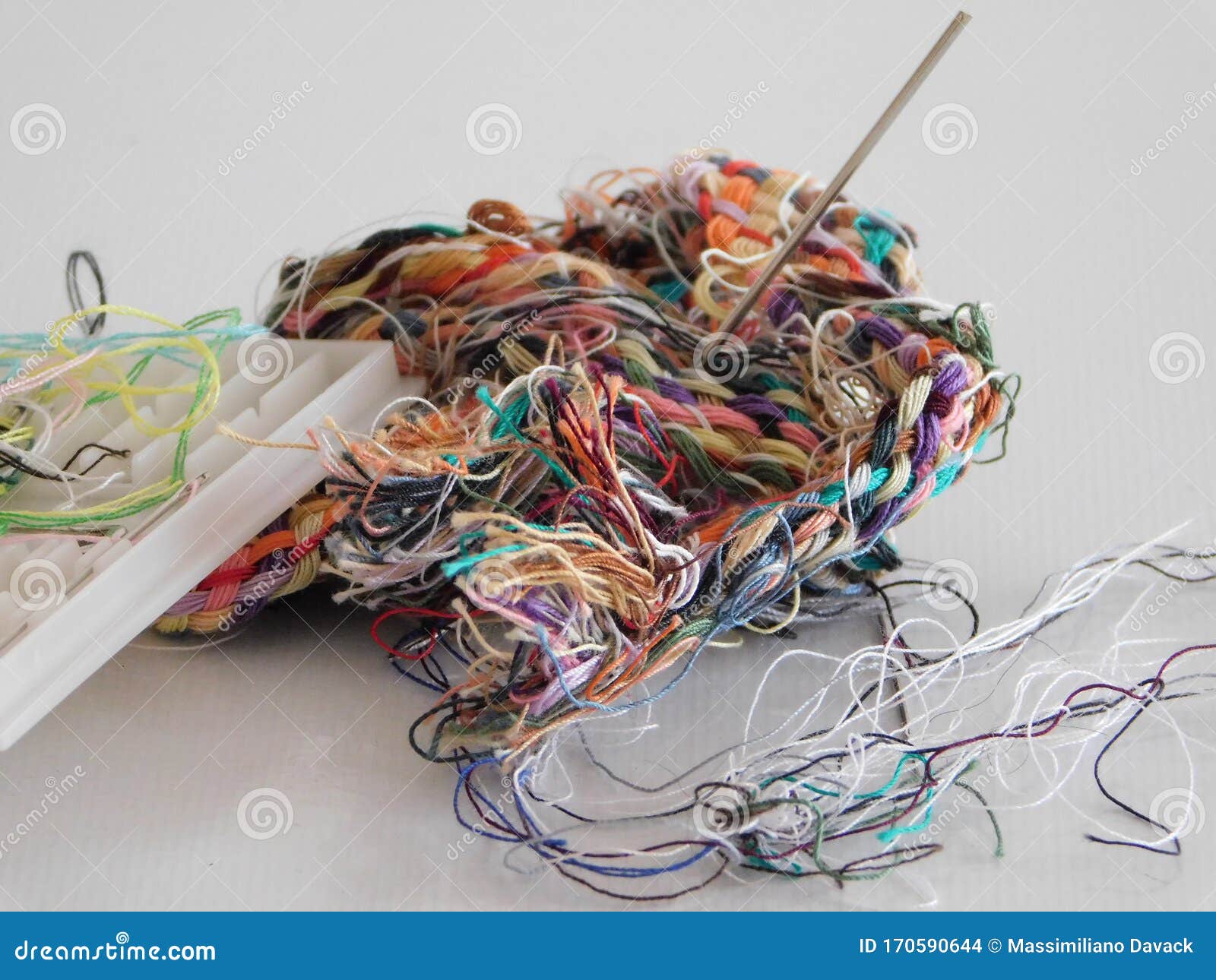 Threads Cotton Needles Color Tailoring Stock Photo - Image of color ...