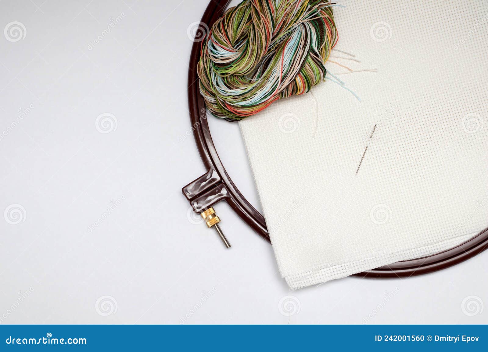 Threads, Embroidery Frame, Canvas and Embroidery Kit Stock Photo ...
