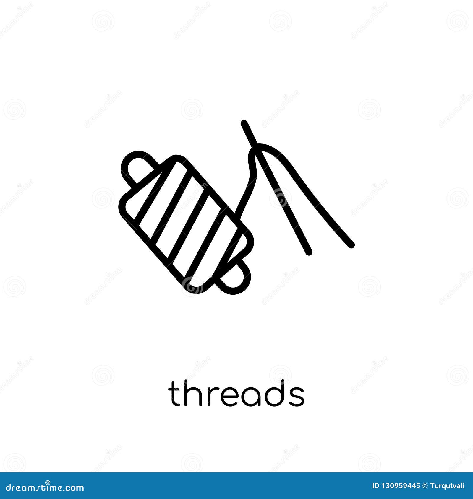 Threads Icon From Sew Collection Stock Vector Illustration Of