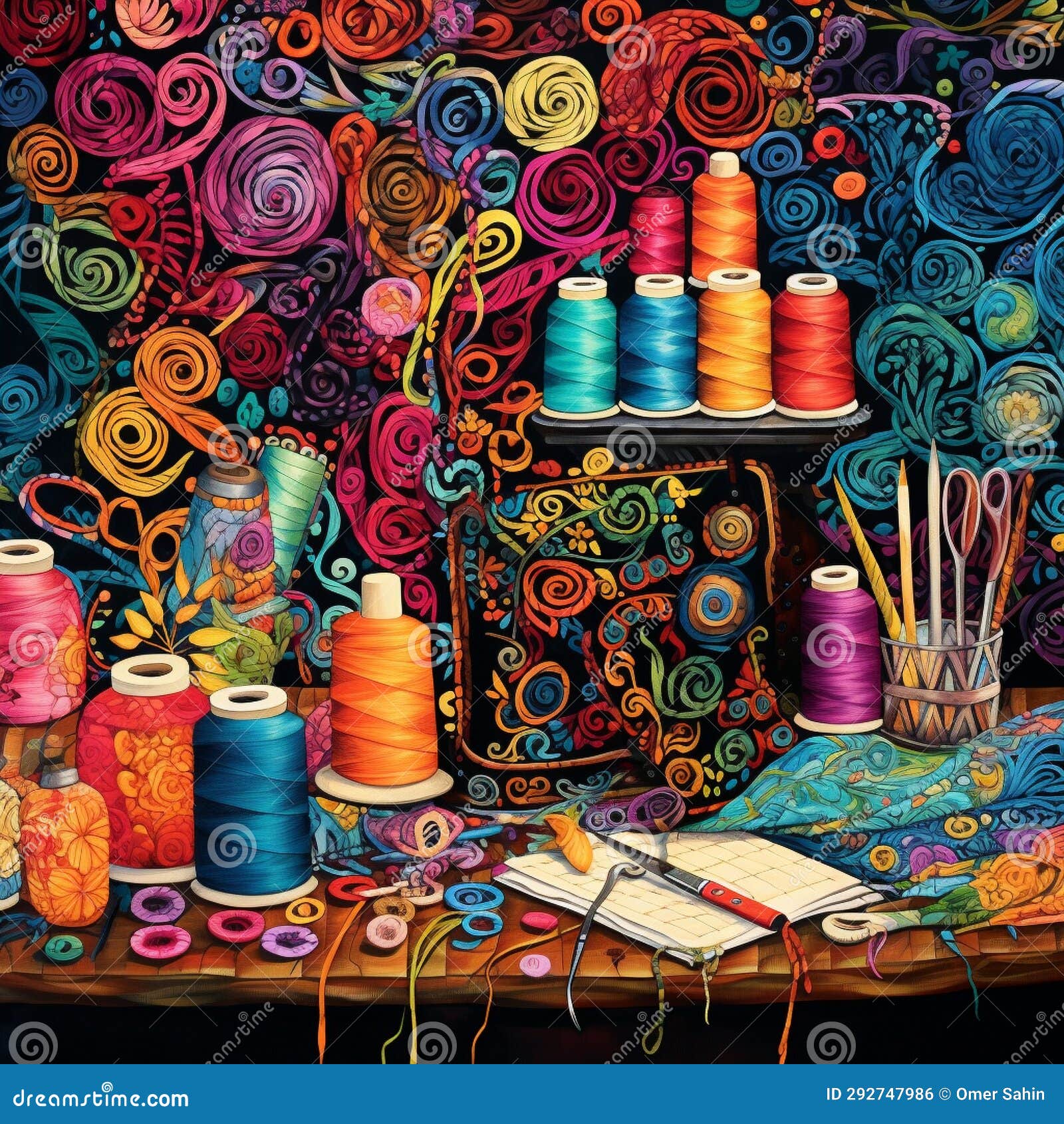 Threads of Inspiration stock illustration. Illustration of world ...