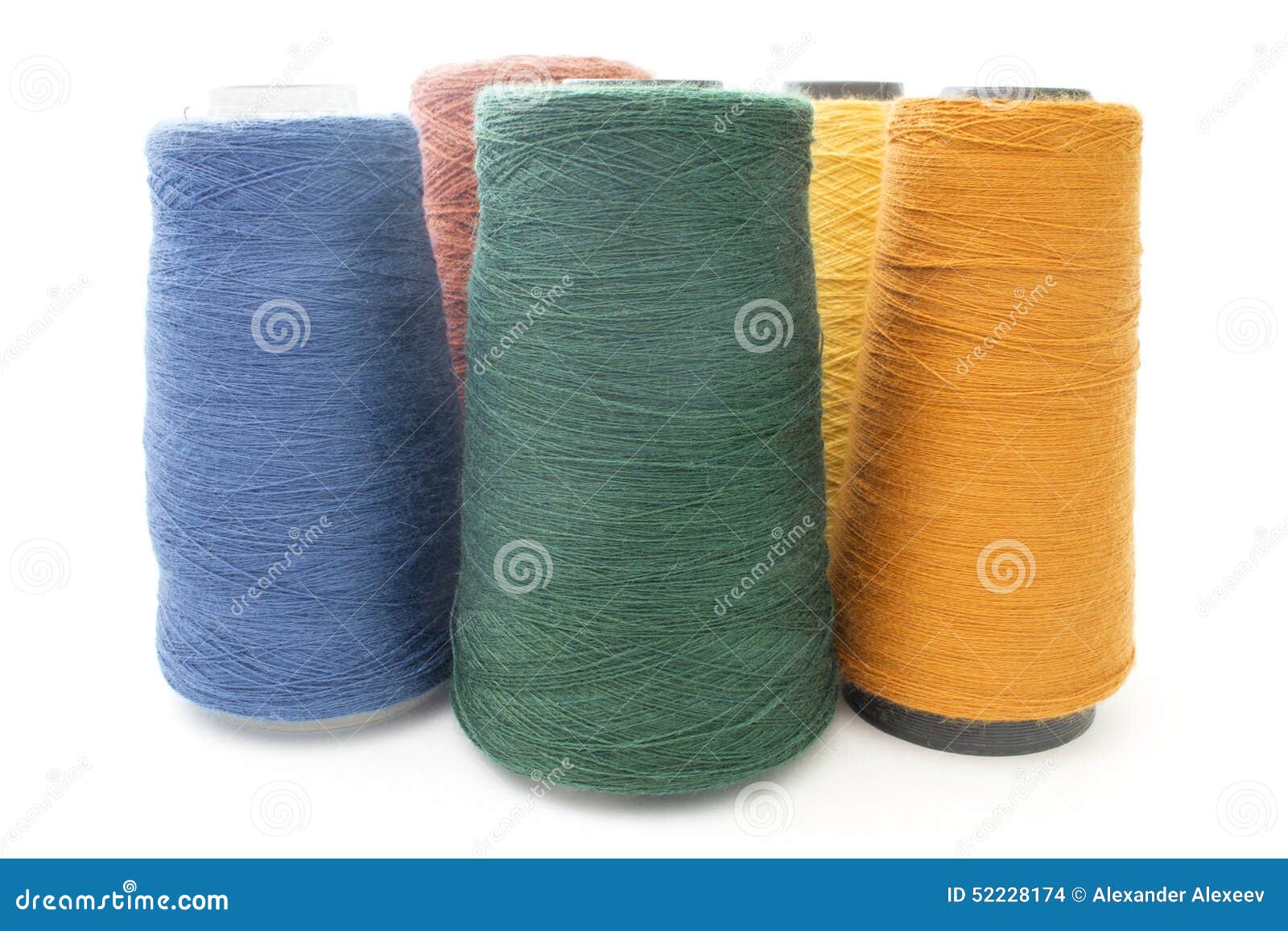 Threads Isolated on a White Background Stock Photo - Image of orange ...