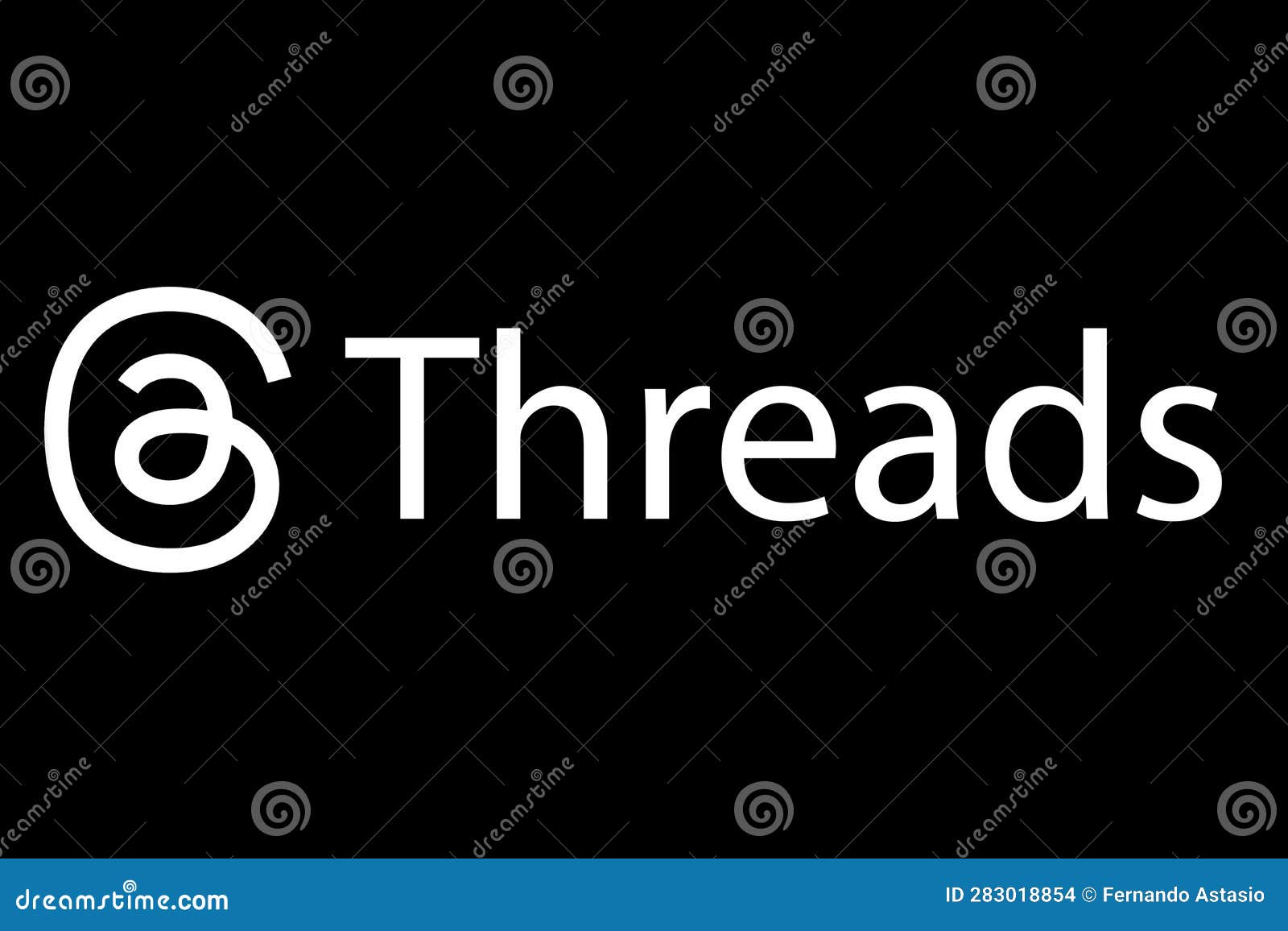 Threads App Icon Spotlighted On Black Background Editorial Image ...