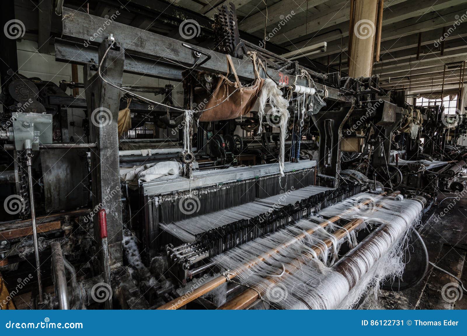 Threads on Machine in Spinning Stock Image - Image of exploration ...