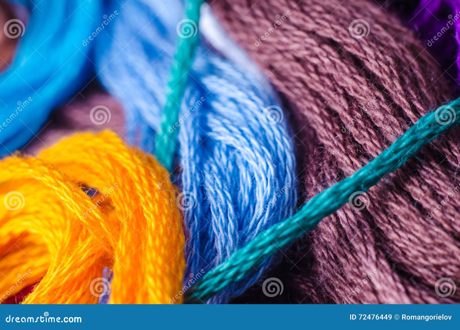 Threads macro stock image. Image of colorful, closeup - 72476449