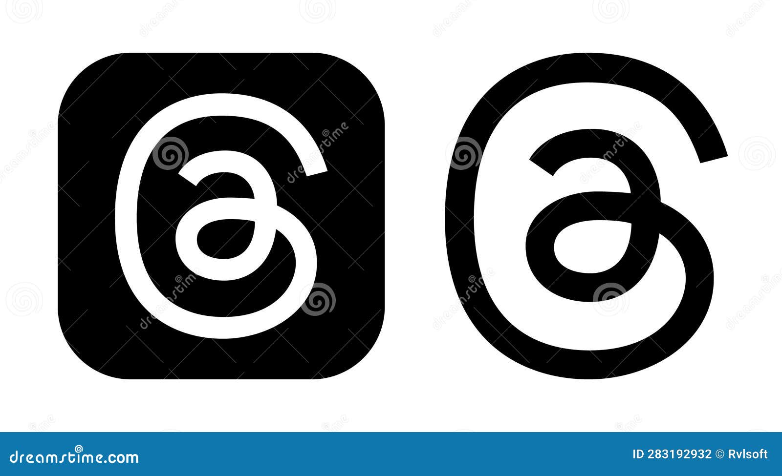 Threads Mobile App Icon and Logo on White Background, Vector ... Threads Mobile App Icon and Logo on White Background, Vector ...
