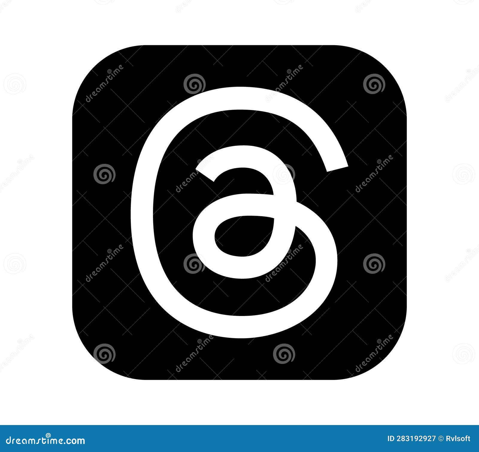 Threads Mobile App Icon On White Background, Vector Illustration. Meta ... Threads Mobile App Icon On White Background, Vector Illustration. Meta ...