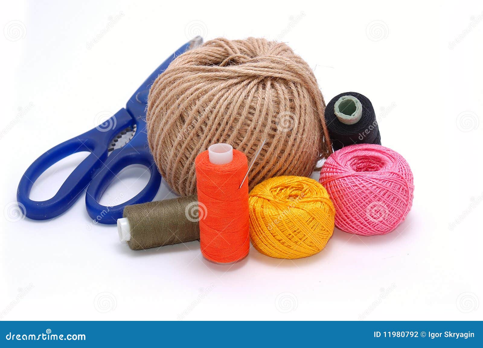 Threads and needle stock photo. Image of needlewoman - 11980792