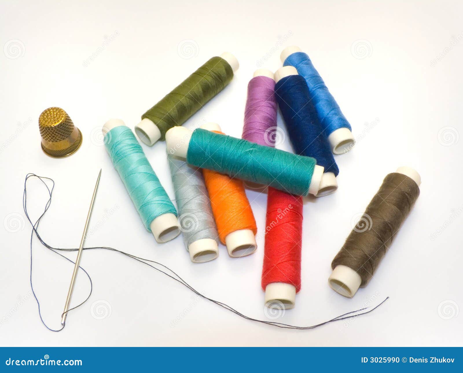 Threads and needle stock photo. Image of multi, objects - 3025990