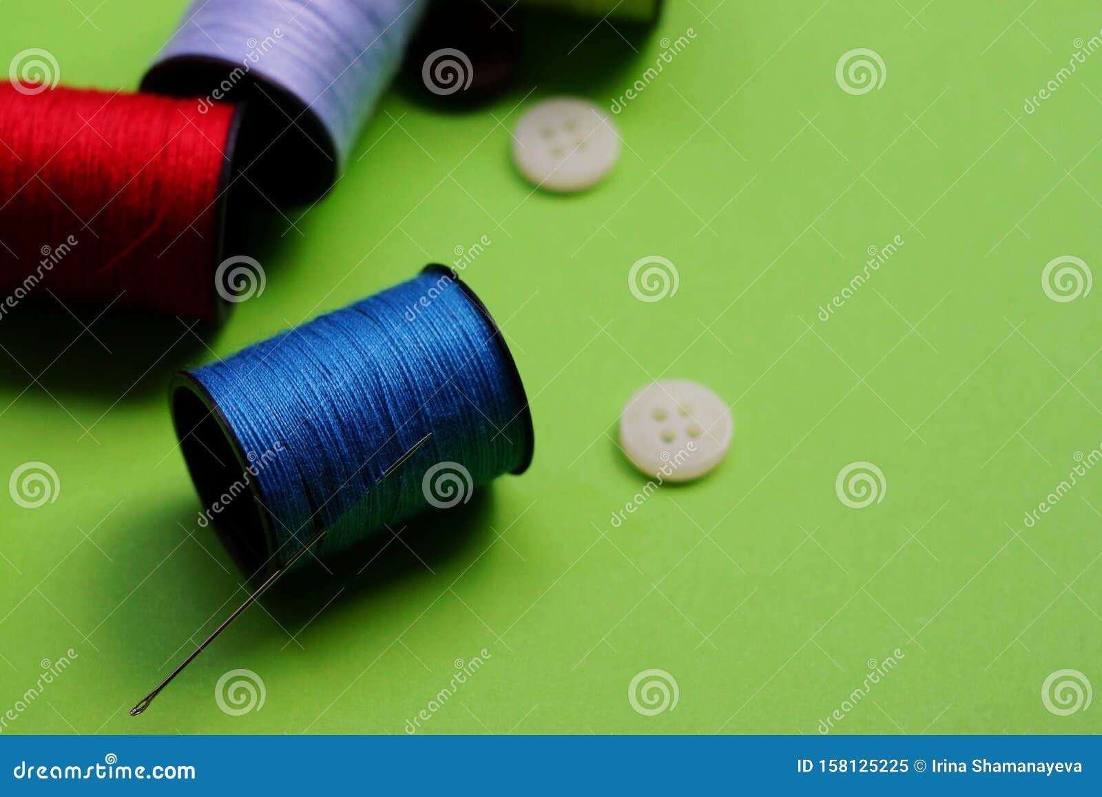 Threads and Needles on the Background with Patterns, Accessories for ...