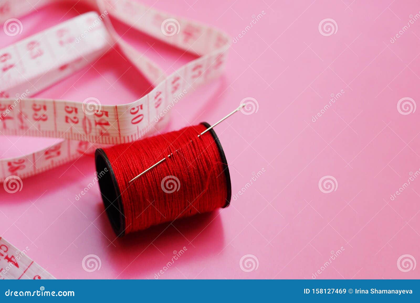 Threads and Needles on the Background with Patterns, Accessories for ...