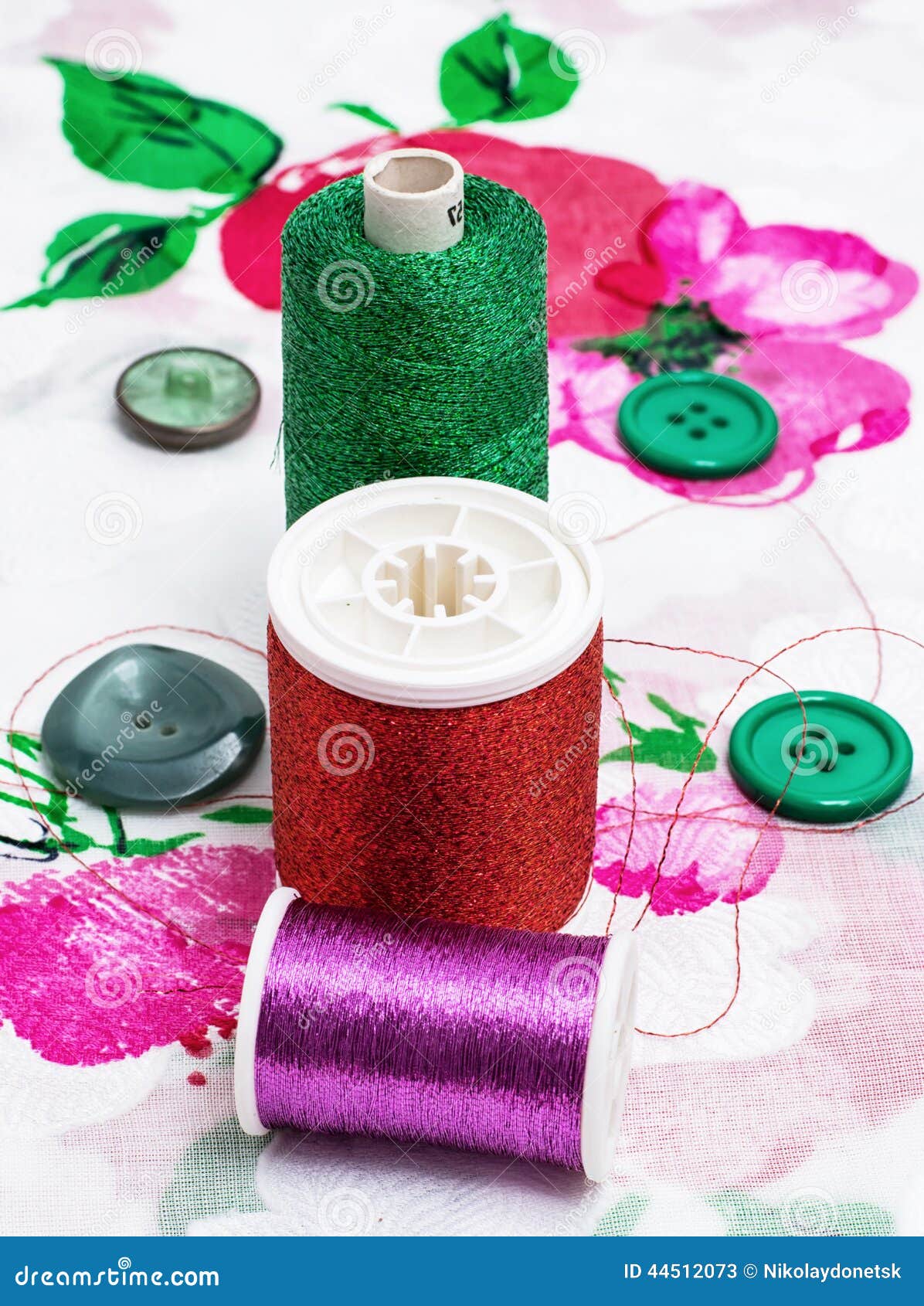Threads stock image. Image of background, material, scissors - 44512073