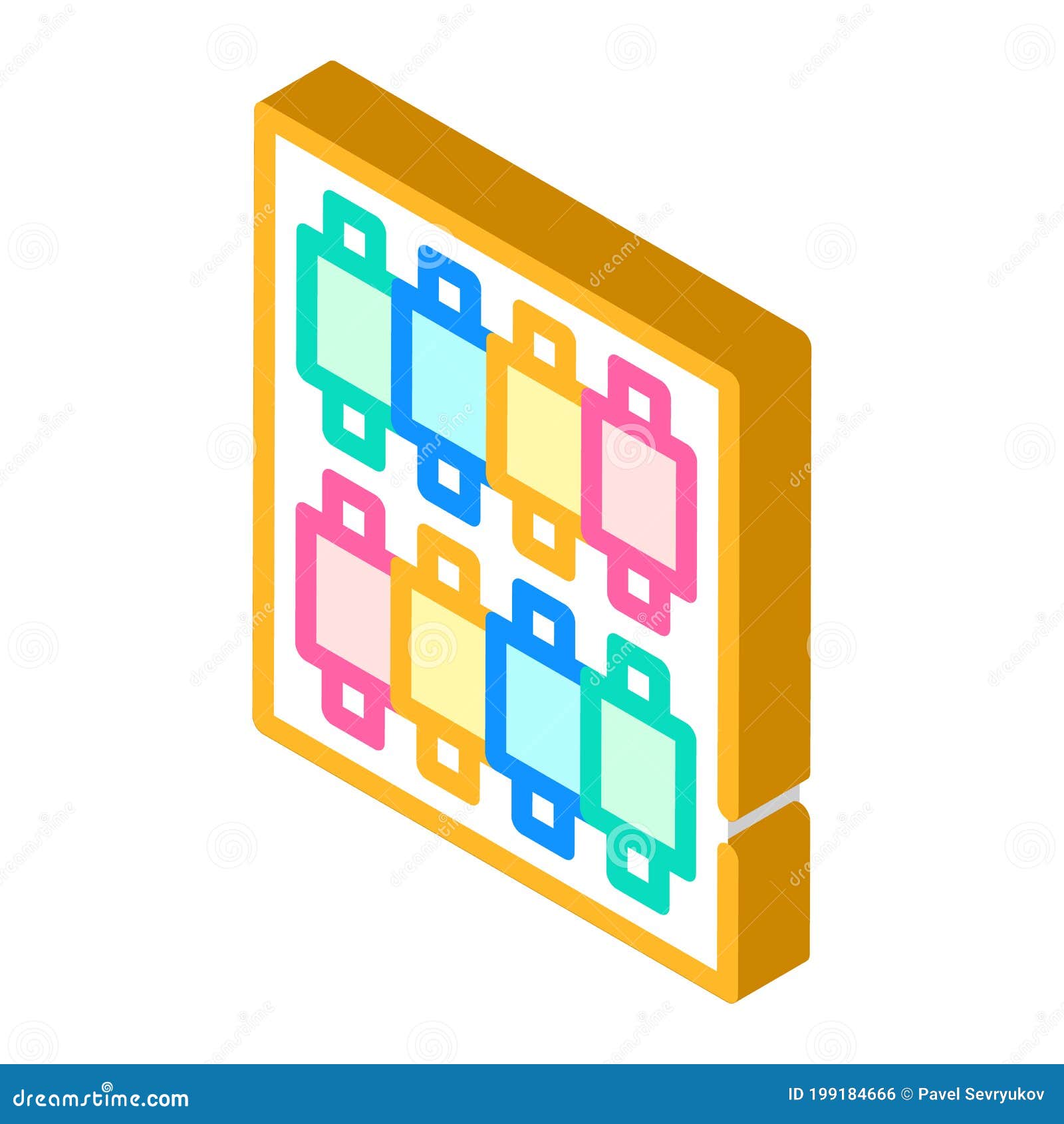 Threads Set Isometric Icon Vector Sign Illustration Stock Vector ...