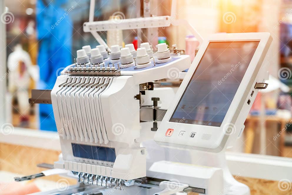 Threads on a Sewing Machine in Loops from Spools during Automatic ...
