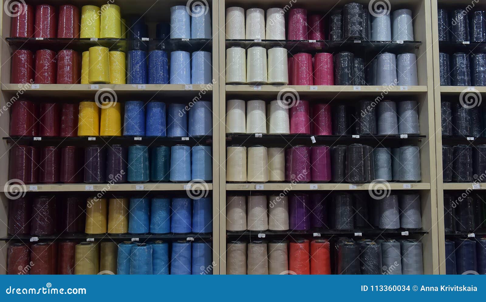 Threads for Sewing Machines Stock Photo - Image of craft, clothing ...