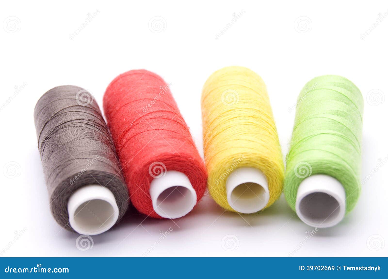 Threads for Sewing on a White Background Stock Image - Image of fashion ...