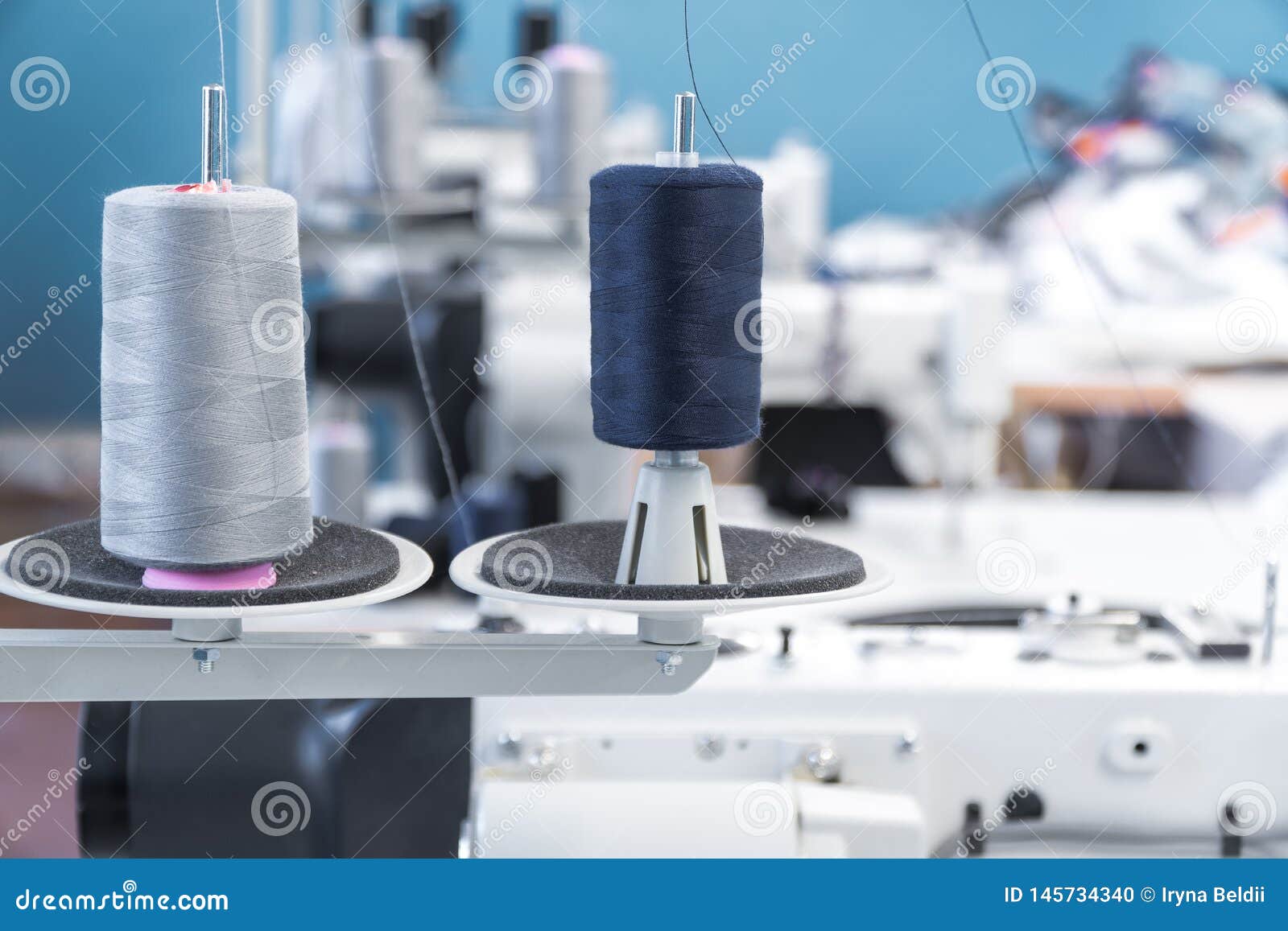 Threads. Shop Tailoring. Apparel Manufacturing Stock Photo - Image of ...