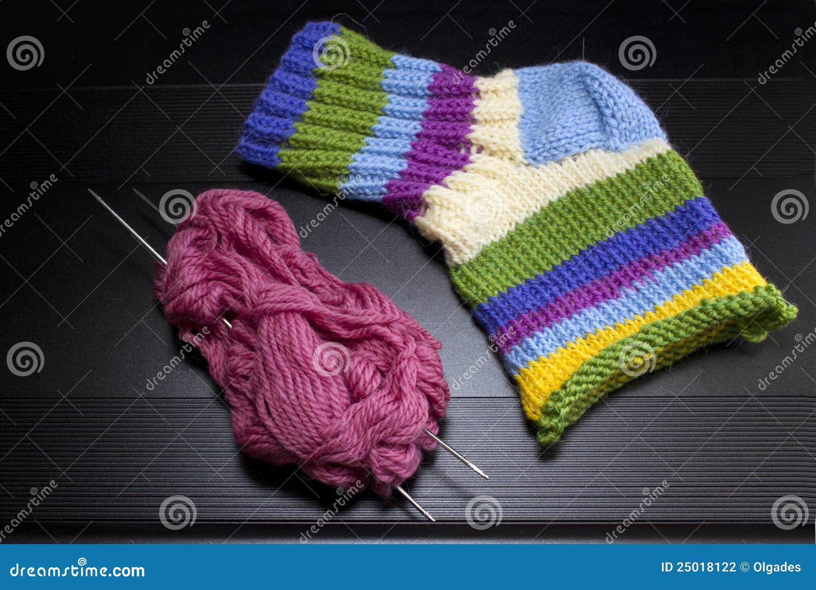 Threads, Spokes, Multi-colored Knitted Socks Stock Photo - Image of ...