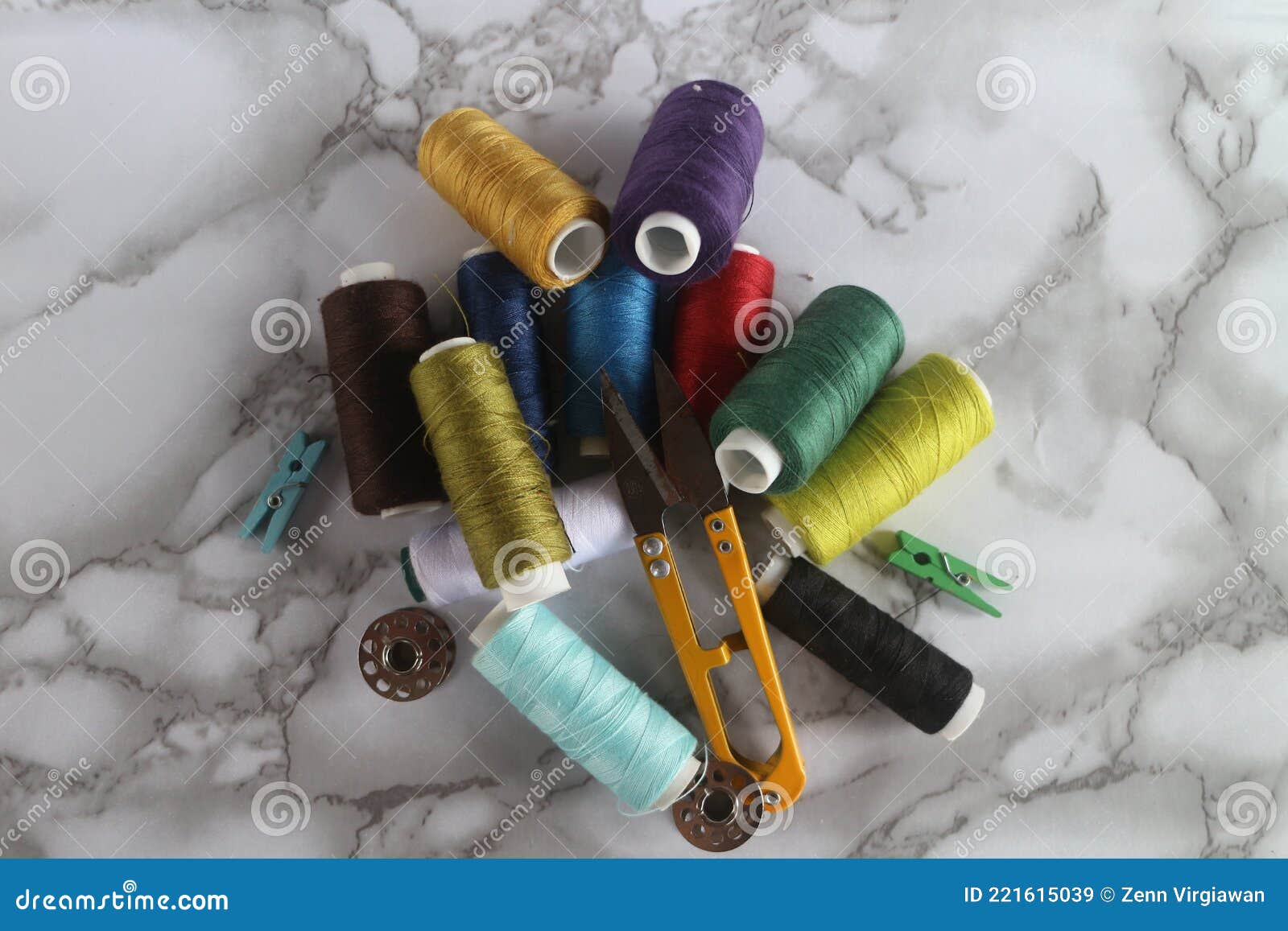 A Collection of Threads with Various Colors Stock Image - Image of ...