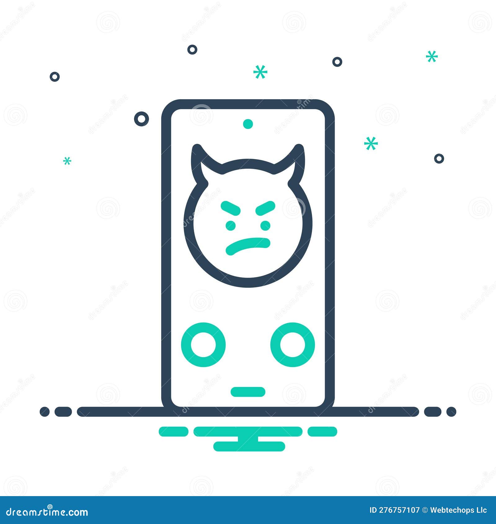 Mix Icon for Threatened, Threatening Phone and Scarify Stock Vector ...