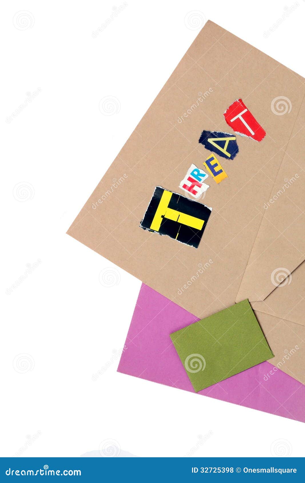 Threatening Anonymous Letter Stock Photo - Image of harassing, green ...