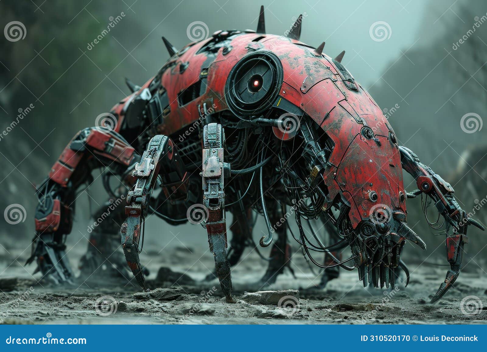 Threatening Biomechanical Beast Stock Photo - Image of dangerous ...