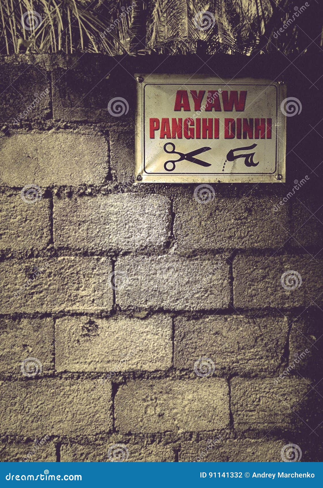 Threatening sign stock photo. Image of cebu, scissors - 91141332