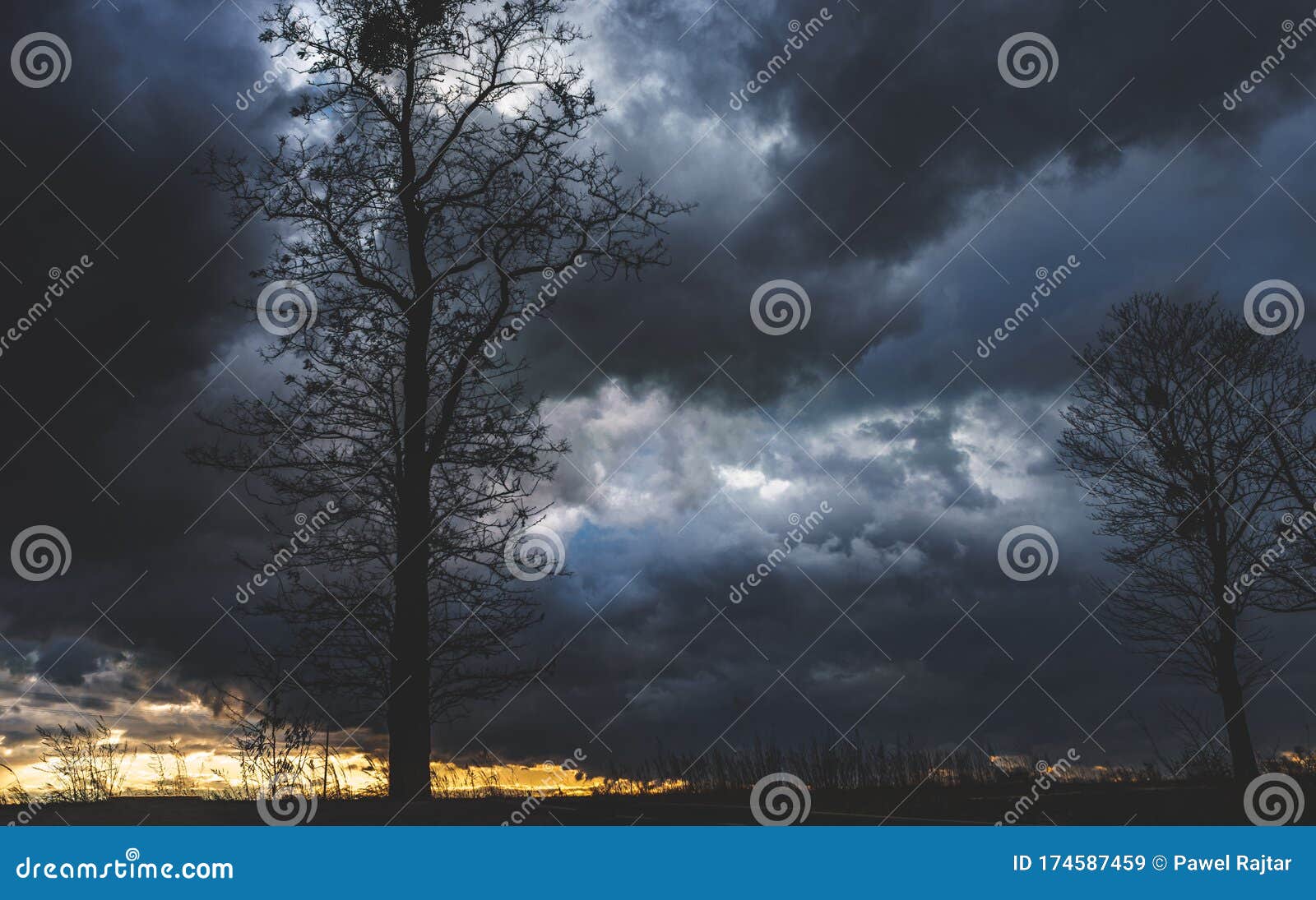 Threatening Storm Clouds in the Sky. Apocalypse. Stock Image - Image of ...