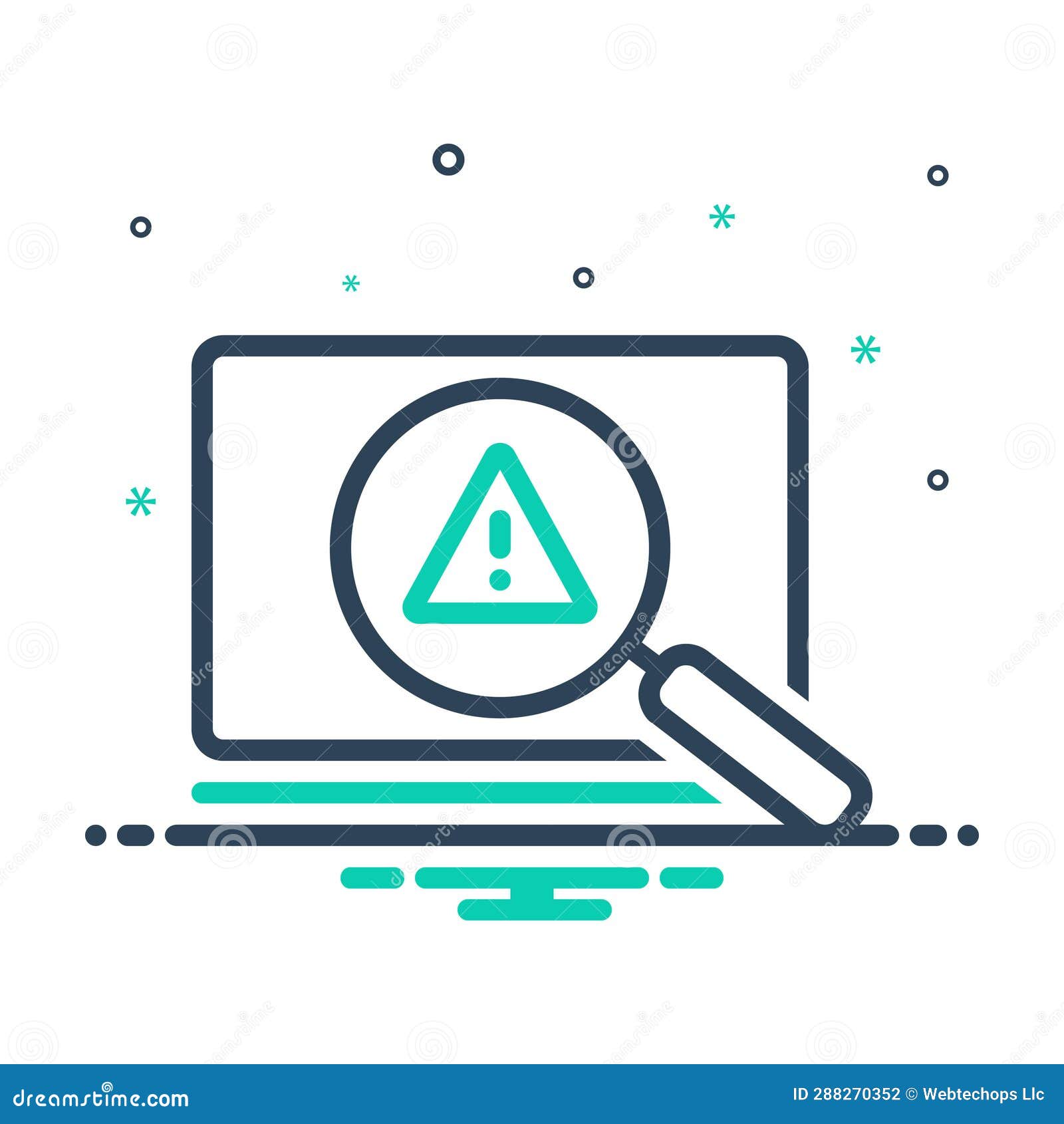 Mix Icon for Threats, Attention and Risk Stock Vector - Illustration of ...
