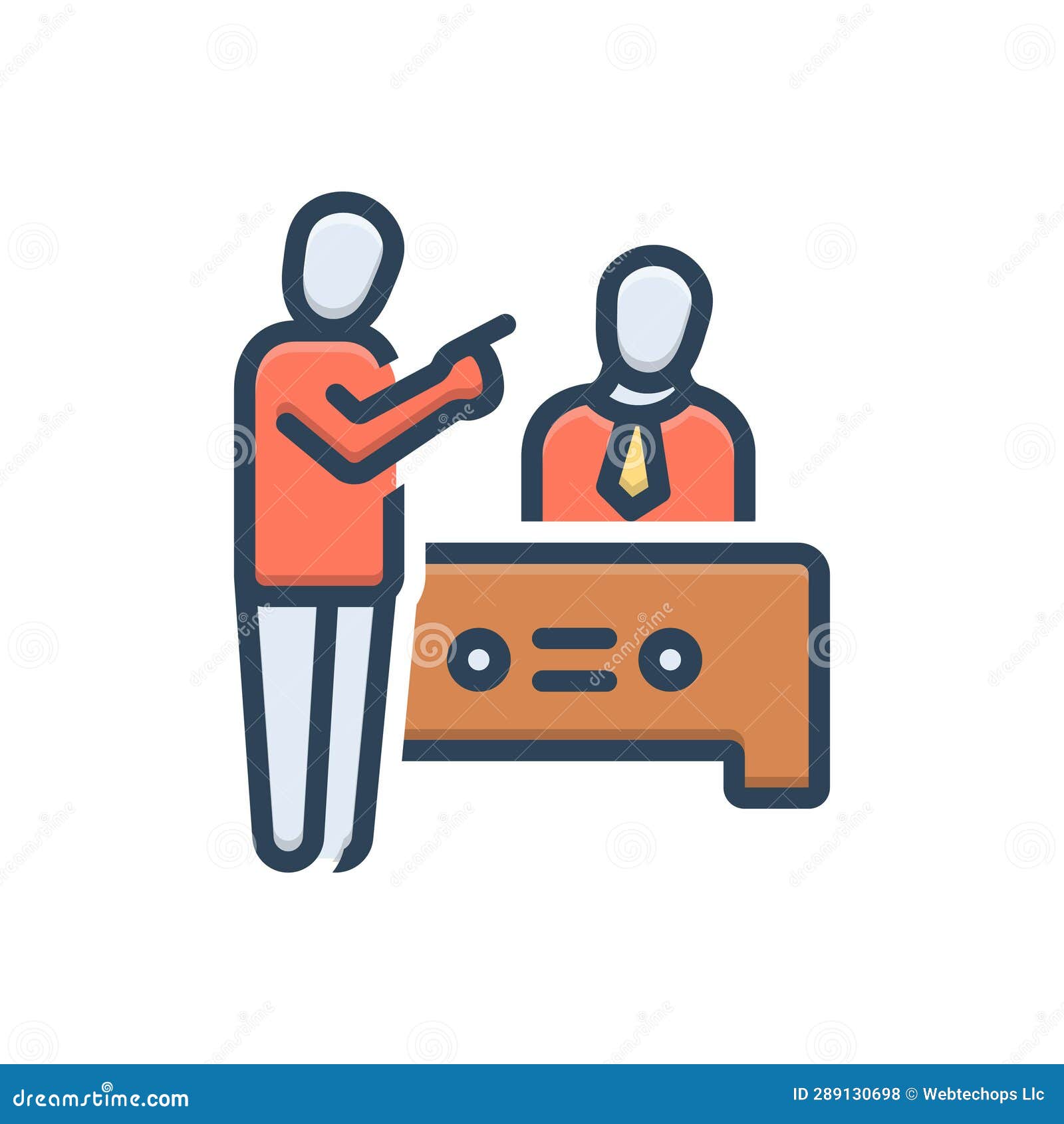 Reprimand Man Icon Vector Outline Illustration | CartoonDealer.com ...