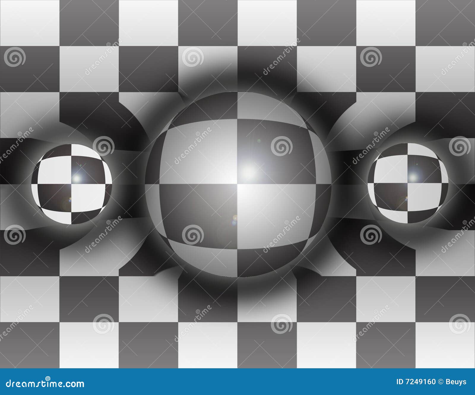 Three 3d spheres stock illustration. Illustration of background - 7249160