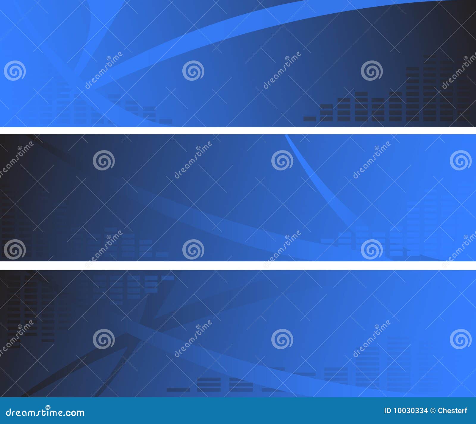 Three Abstarct Blue Web Banners Stock Vector - Illustration of abstract ...