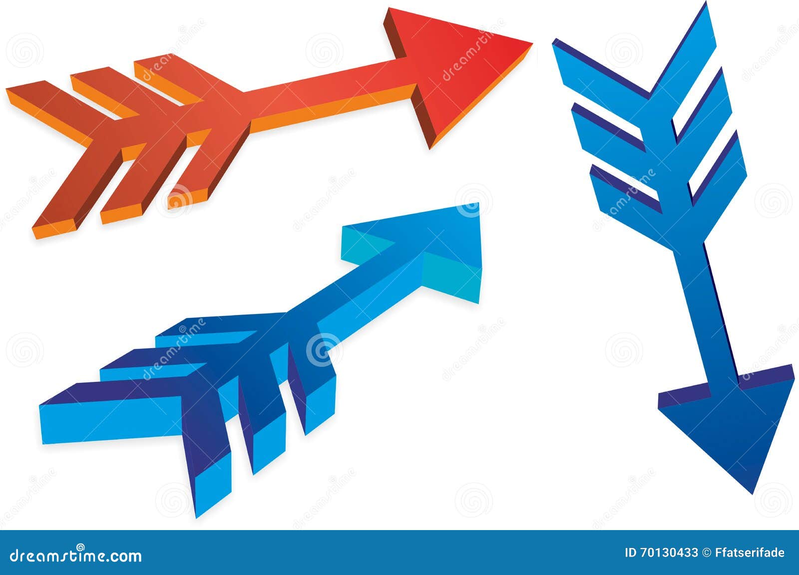 Three abstract arrows stock illustration. Illustration of abstract ...
