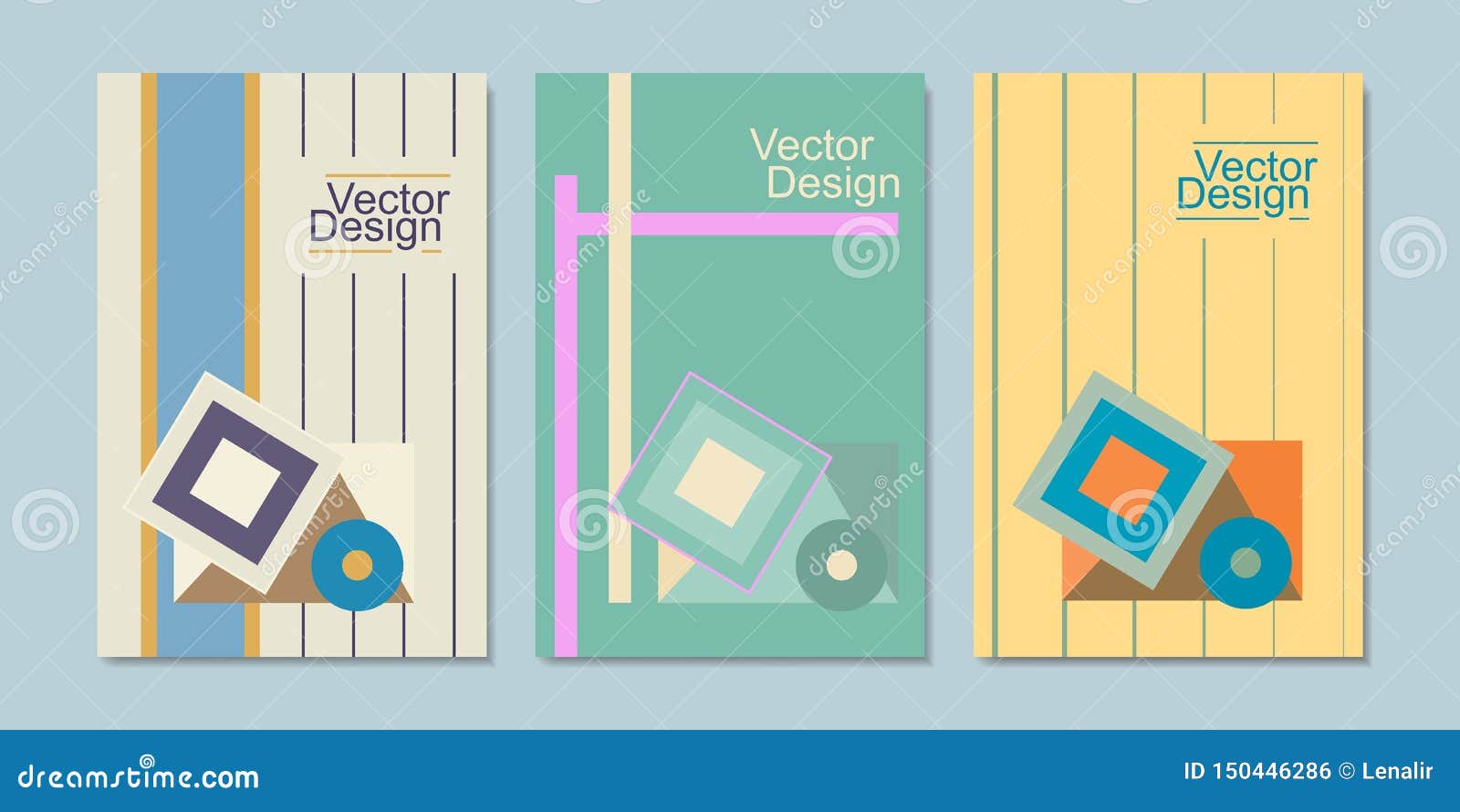 Three abstract book covers stock illustration. Illustration of three ...