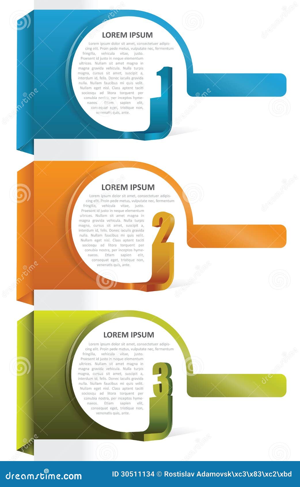 Three Abstract Vector Tabs Background Stock Vector - Illustration of ...
