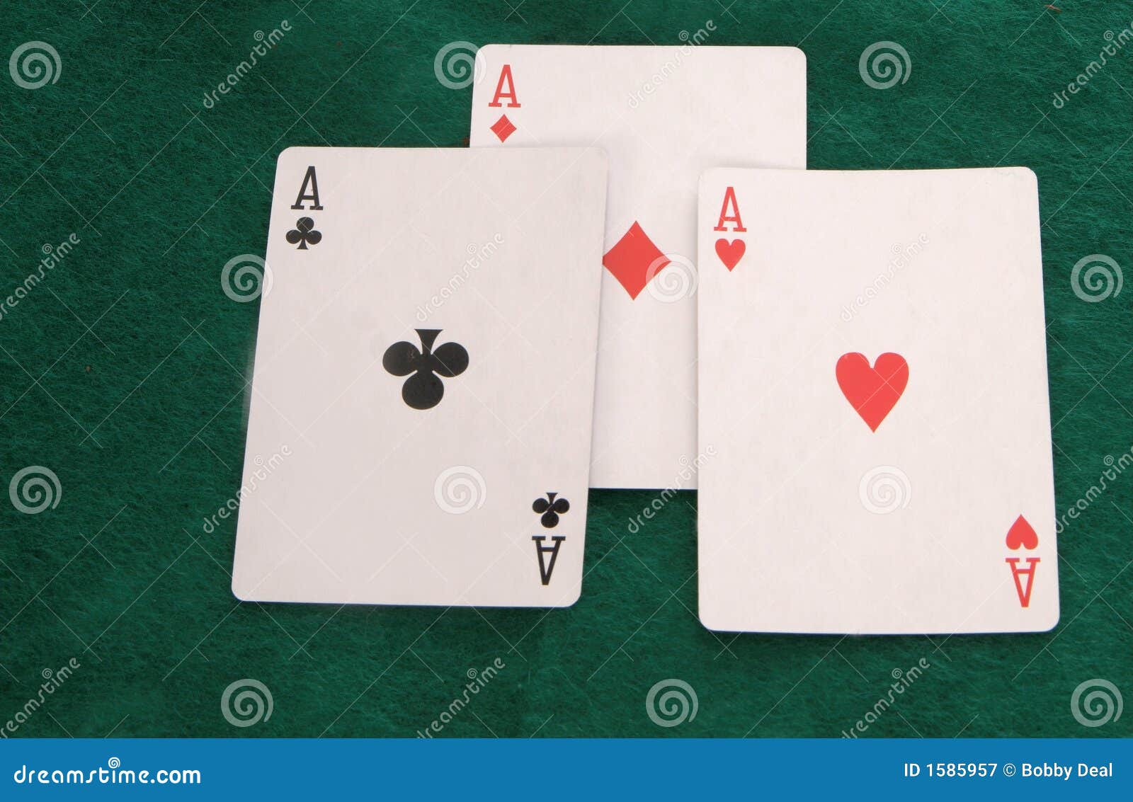 Three Aces stock image. Image of wager, poker, casino - 1585957