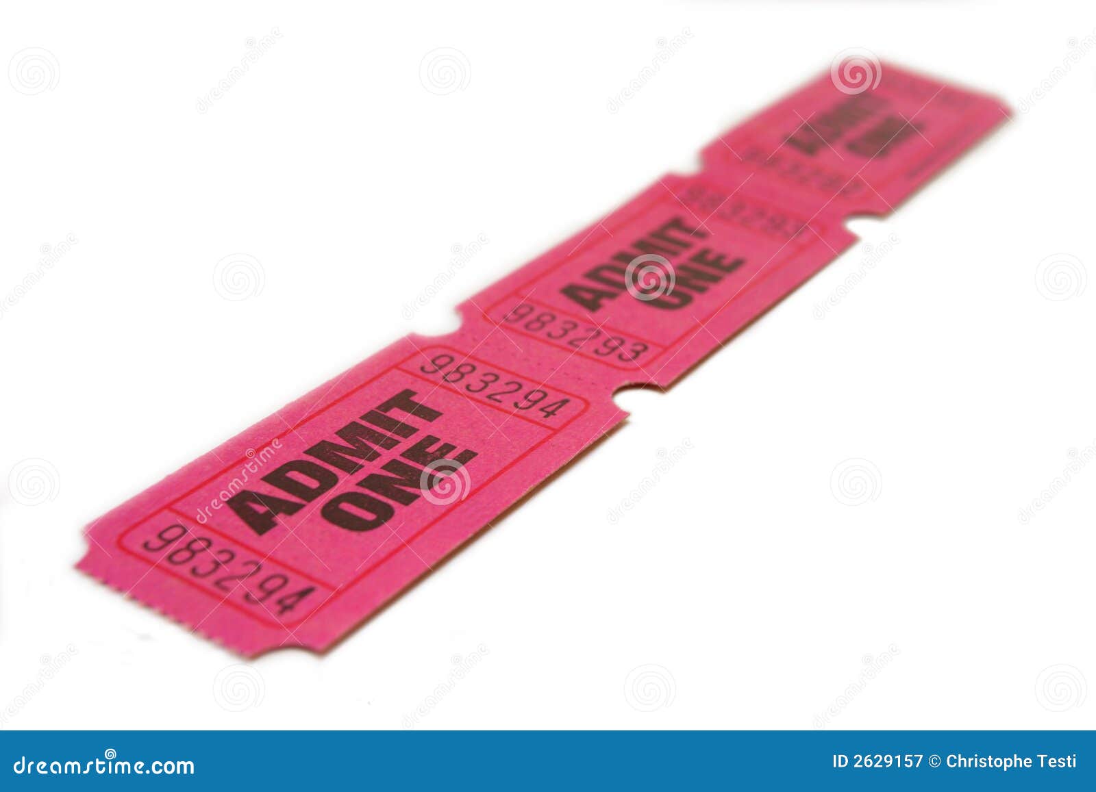 Three Admit One Ticket stock image. Image of event, background - 2629157
