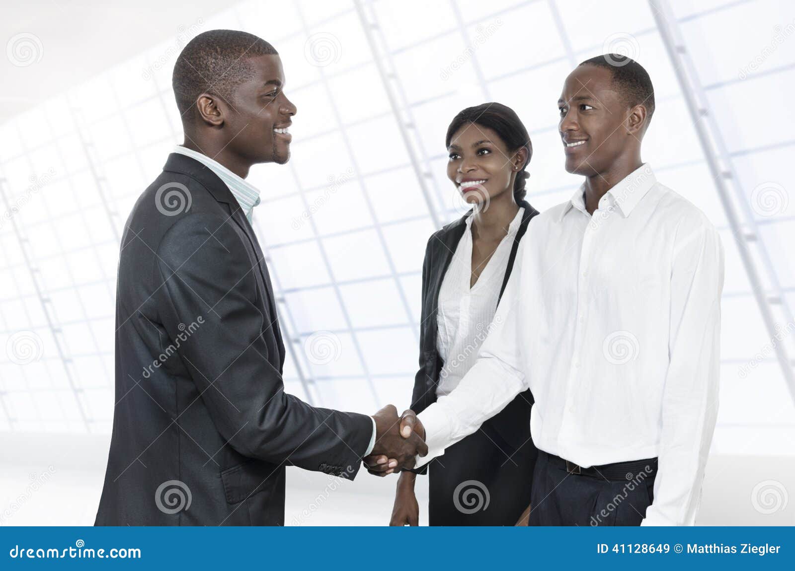 Three African Business People Handshake Stock Image - Image of africa ...