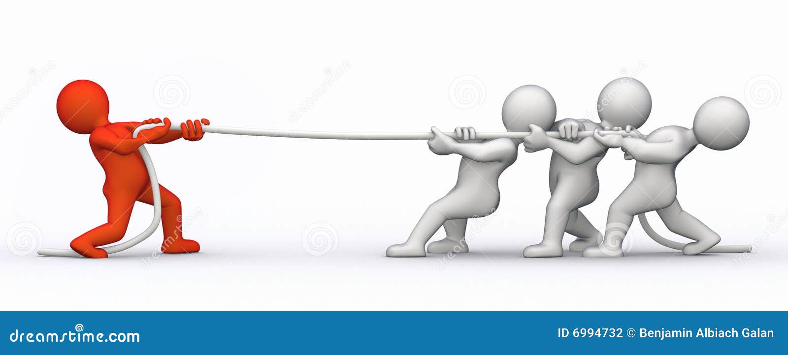 Three against one stock illustration. Image of four, against - 6994732