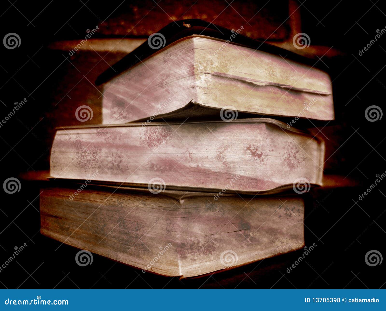 Three aged books stock photo. Image of educate, aged - 13705398