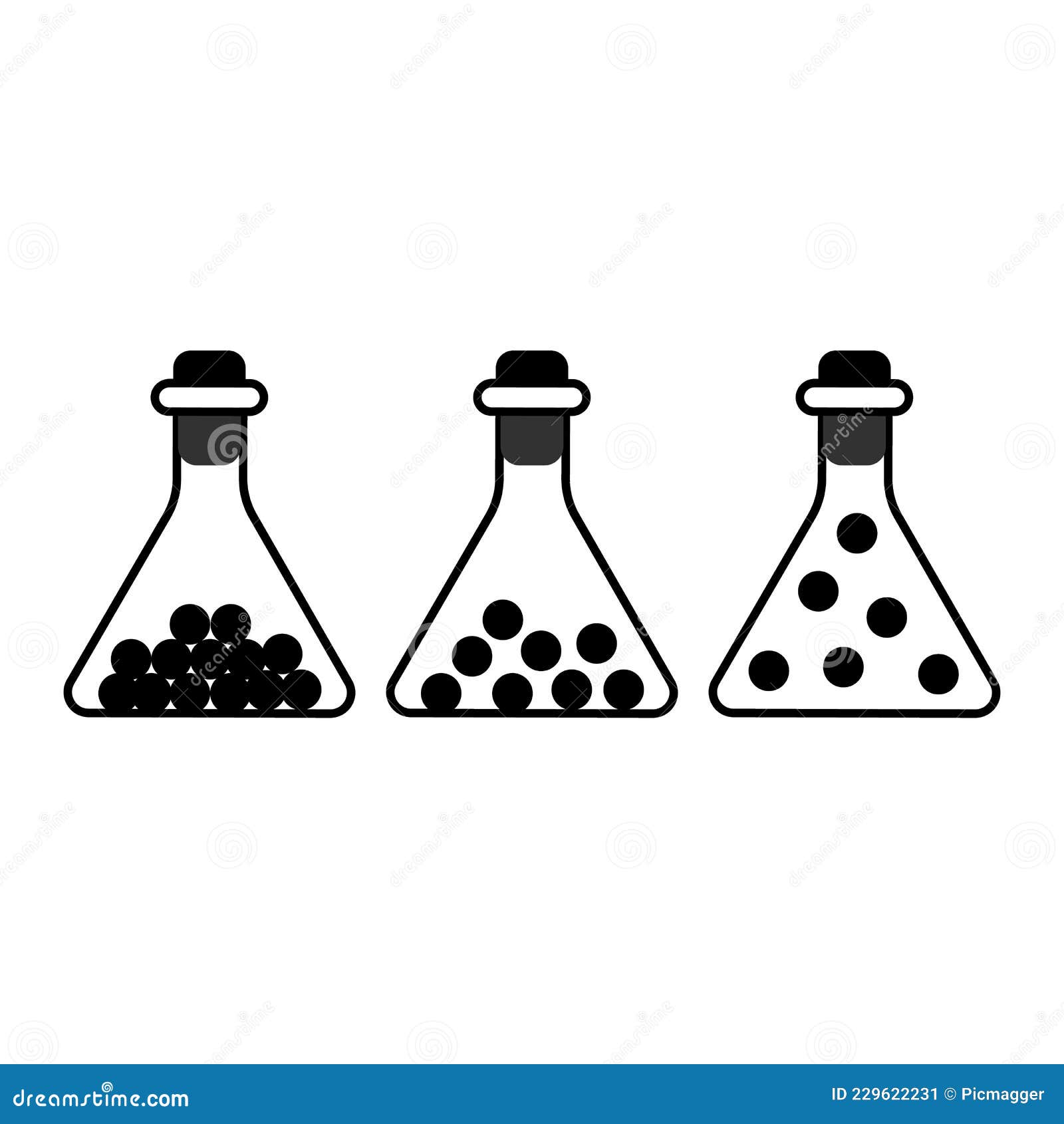 Three aggregate states stock vector. Illustration of flask - 229622231