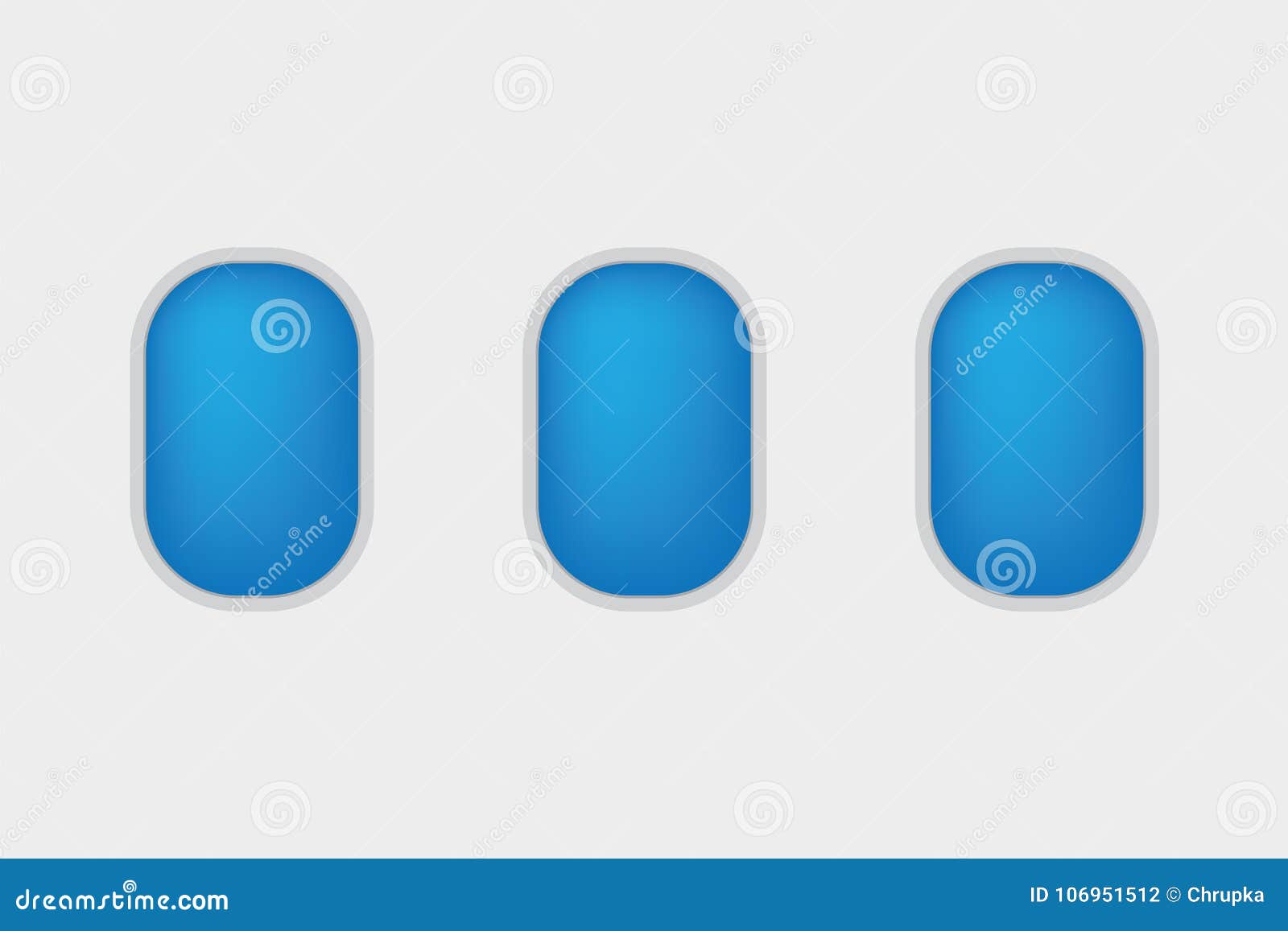 Three Aircraft Windows Icon Stock Vector - Illustration of adventure ...