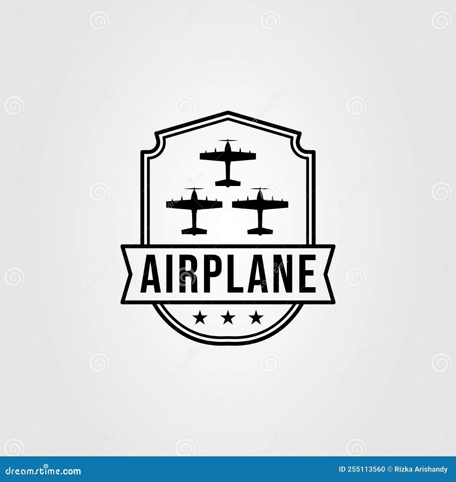 Three Airplane or Airforce Plane Logo Vector Illustration Design Stock ...