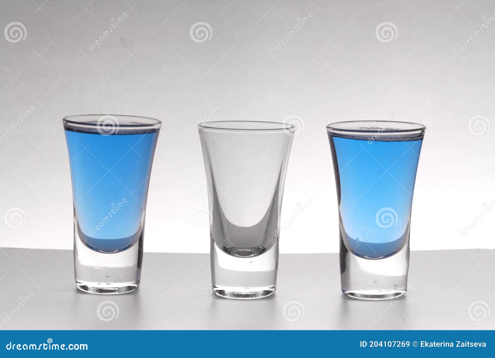 Three Alcoholic Multicolored Alcoholic Shots for Advertising Layout ...