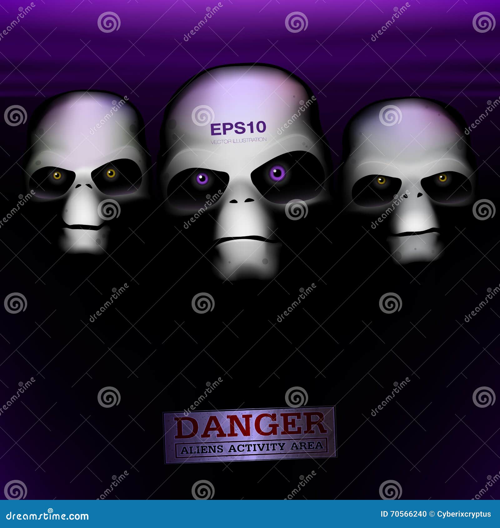 Three Alien Heads, Vector Retro Sticker Set, Y2k Graphics, Futuristic ...