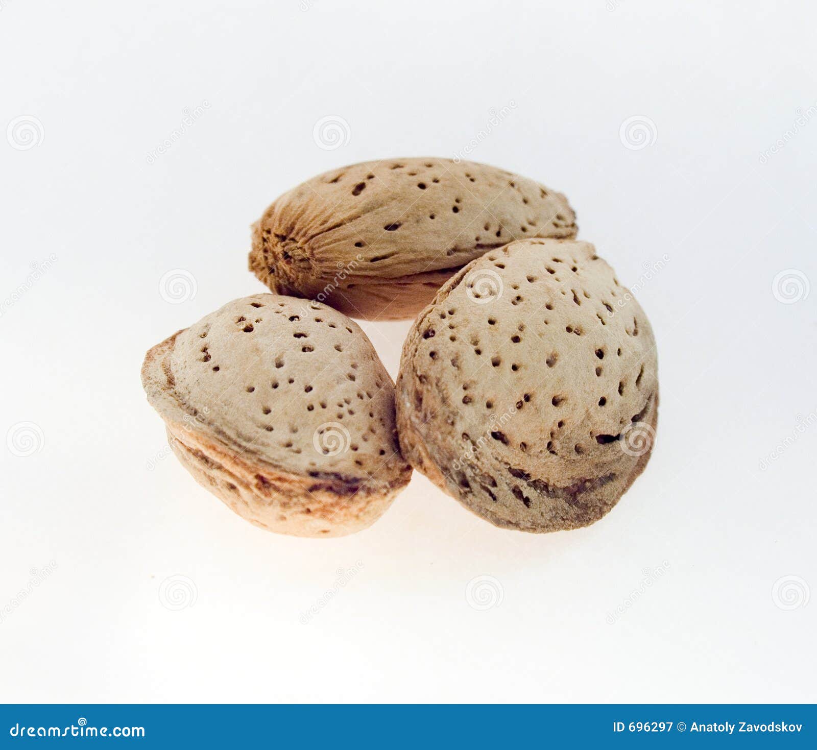 Three almond nuts stock image. Image of gourmet, food, mixed - 696297